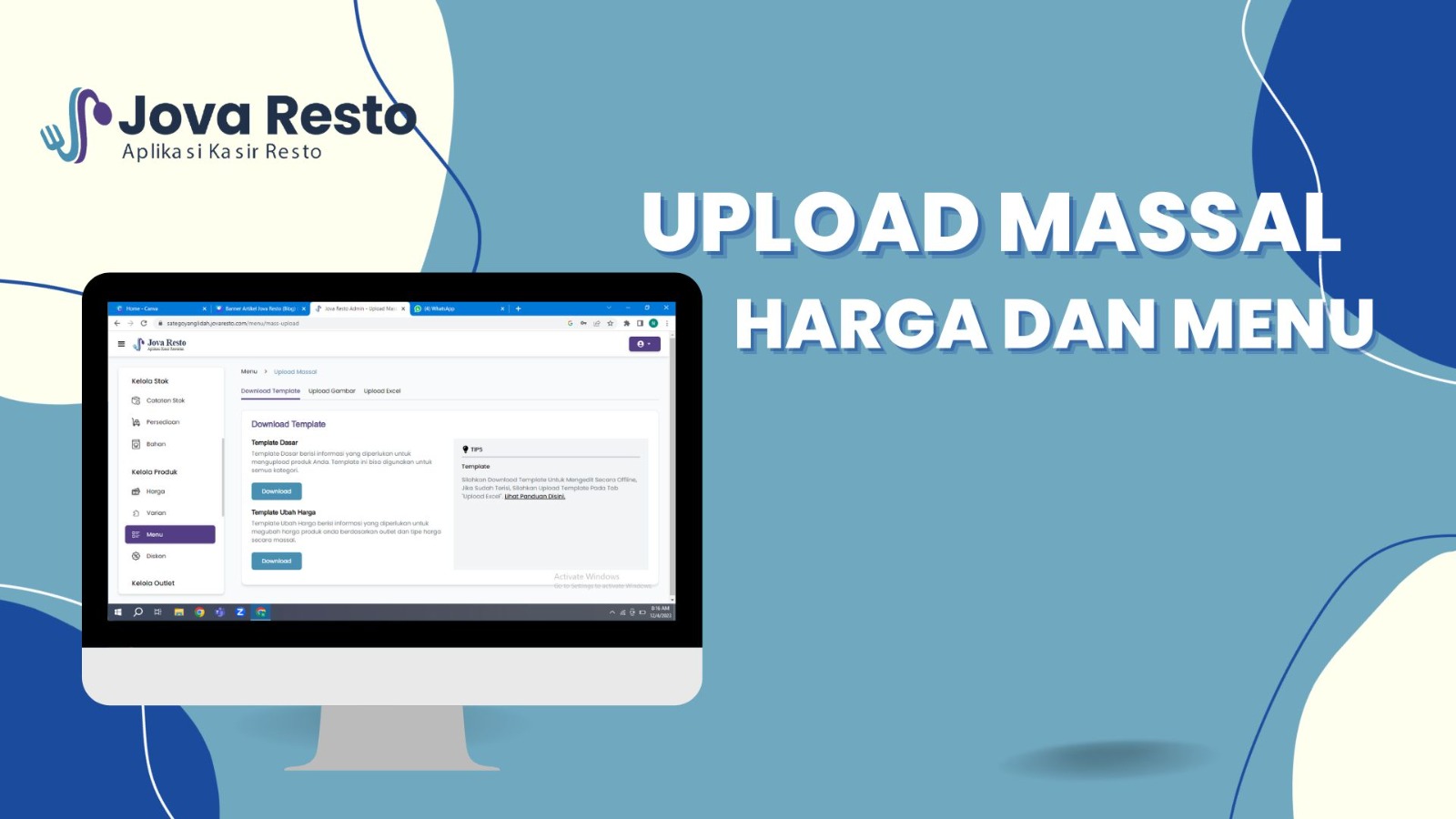 New Update : Feature Upload Massal! Lebih Efisien dan Cepat . - Blog Jova Resto